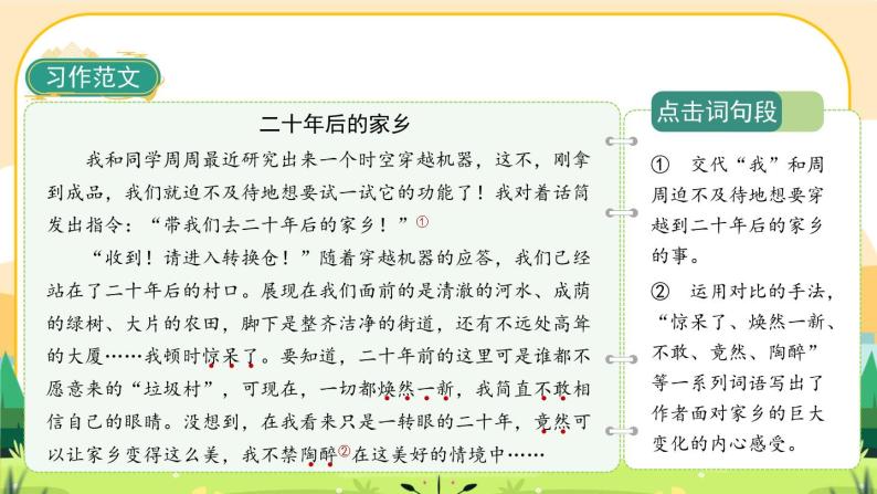 五年级上册习作：二十年后的家乡精品ppt课件-教习网|课件下载