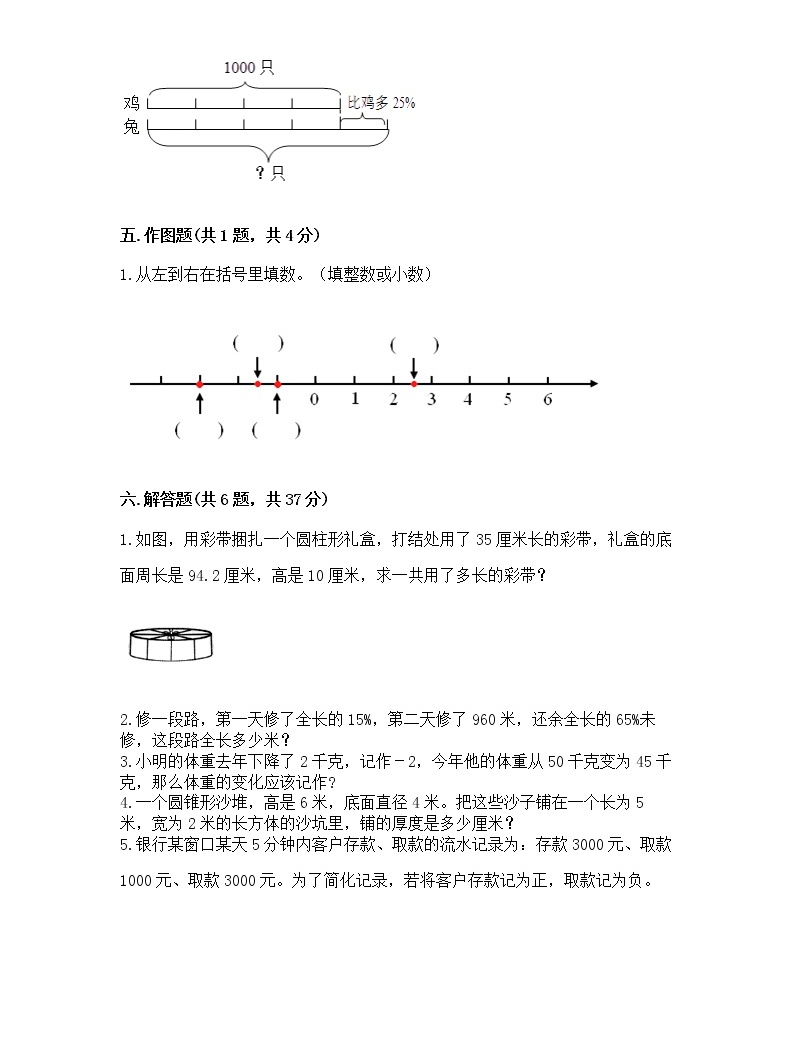 小学六年级下册数学期末测试卷精品【典型题】-教习网|试卷下载