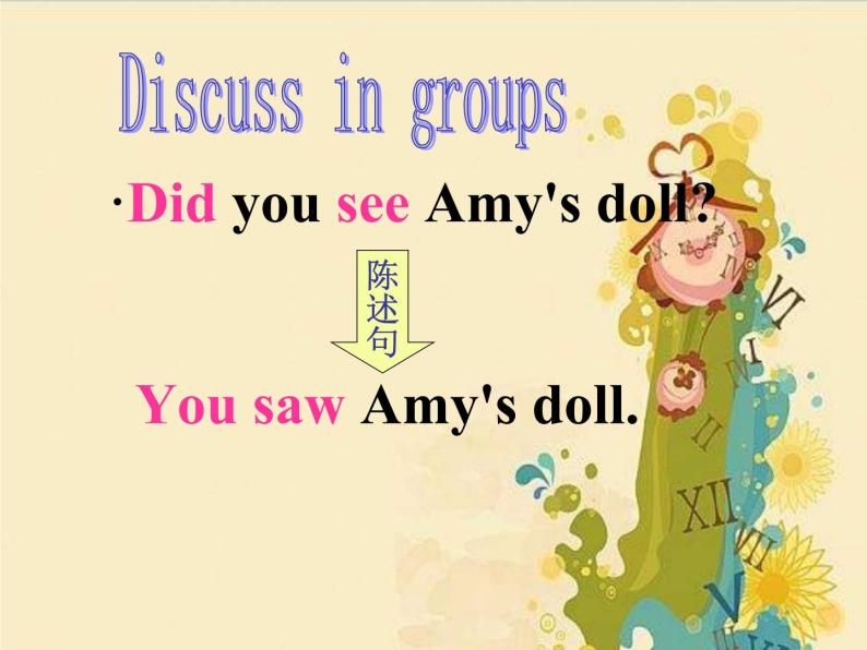 外研版 (一年级起点)四年级上册Module 7Unit 1 Did you take Amy’s doll?示范课课件ppt-教习网|课件下载