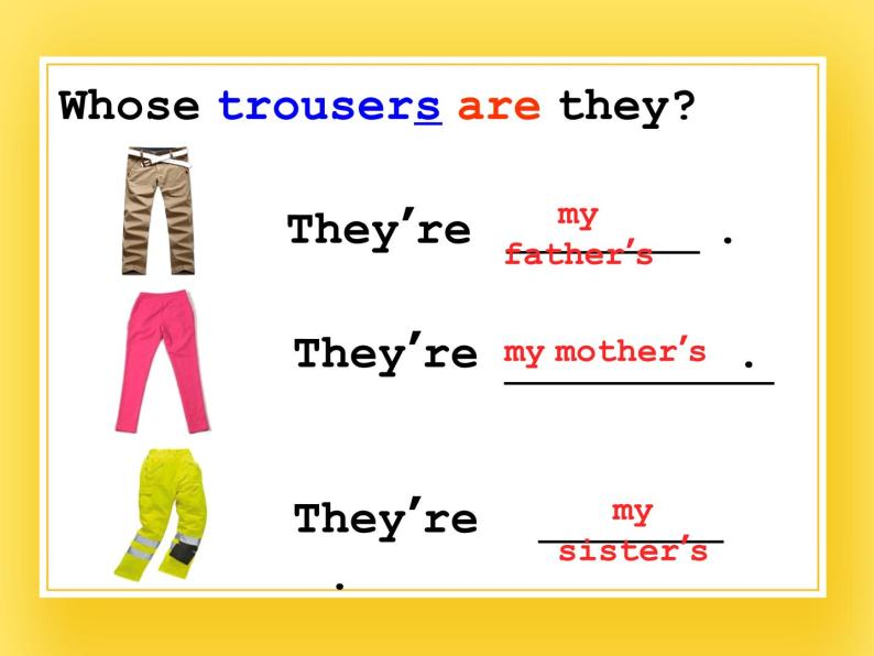 重庆大学版四年级下册Unit 4 Whose cap is this?Lesson 1优秀课件ppt-教习网|课件下载