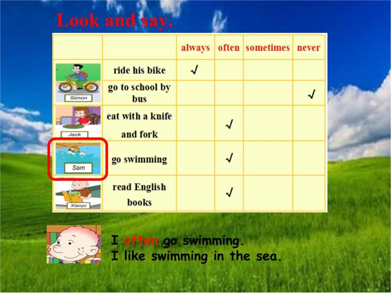 小学英语外研版 (三年级起点)六年级上册Unit 2 I often go swimming.教课课件ppt-教习网|课件下载