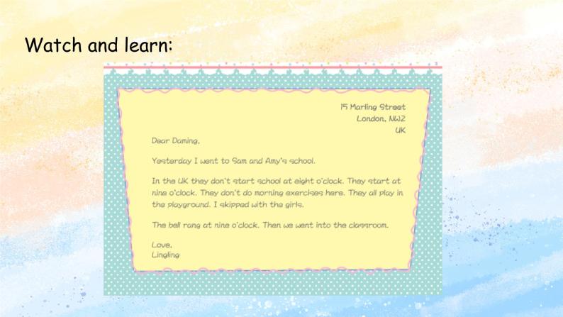 小学英语外研版 (三年级起点)五年级上册Unit 2 Yesterday I went to Sam and Amy's school.优秀 ...