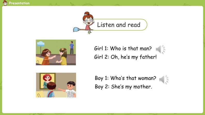 小学英语人教版 (PEP)三年级下册Unit 2 My family Part B示范课课件ppt-教习网|课件下载