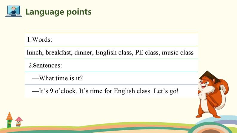 小学英语人教版 (PEP)四年级下册Unit 2 What time is it? Part A优秀ppt课件-教习网|课件下载