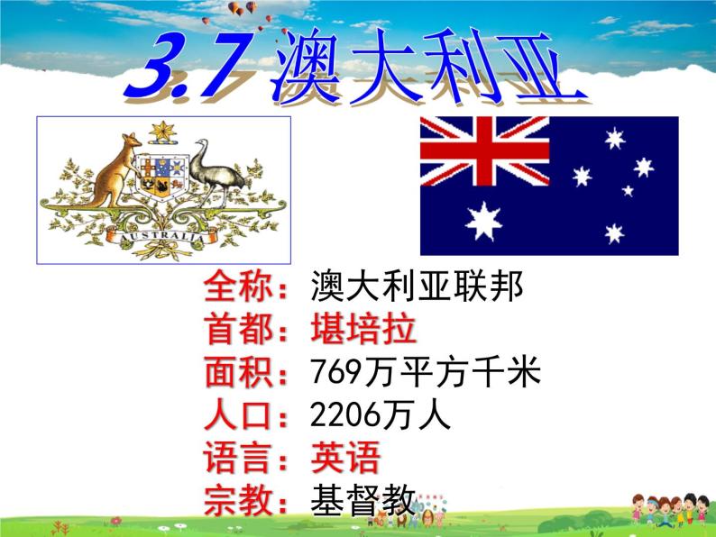 湘教版七年级下册第八章 走进国家第七节 澳大利亚课文课件ppt 教习网课件下载
