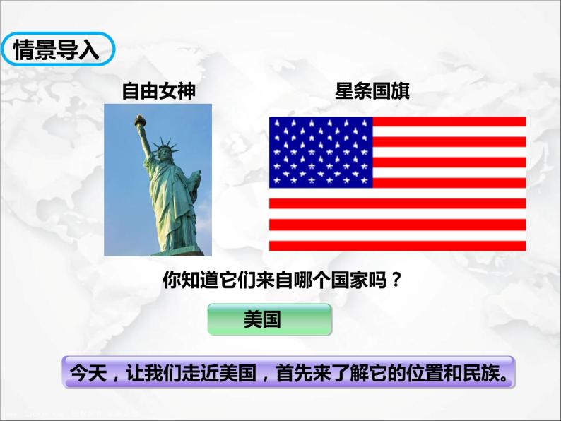初中地理人教版 新课标七年级下册第一节 美国教课内容ppt课件 教习网课件下载