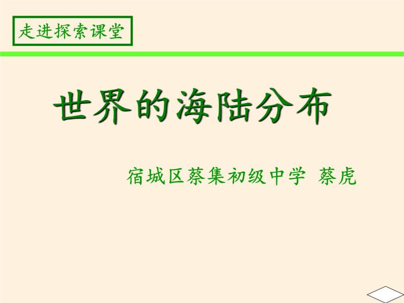 湘教版七年级上册第二节 世界的海陆分布授课课件ppt 教习网课件下载