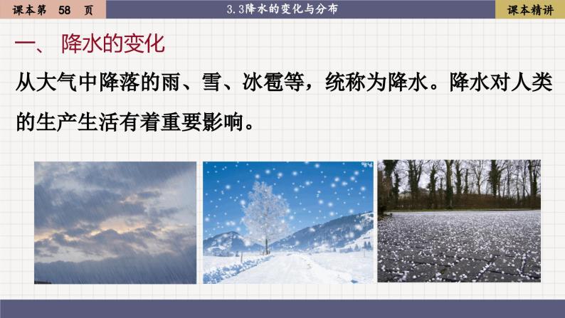 初中地理人教版 新课标七年级上册第三章 天气与气候第三节 降水的变化与分布精品ppt课件 教习网课件下载