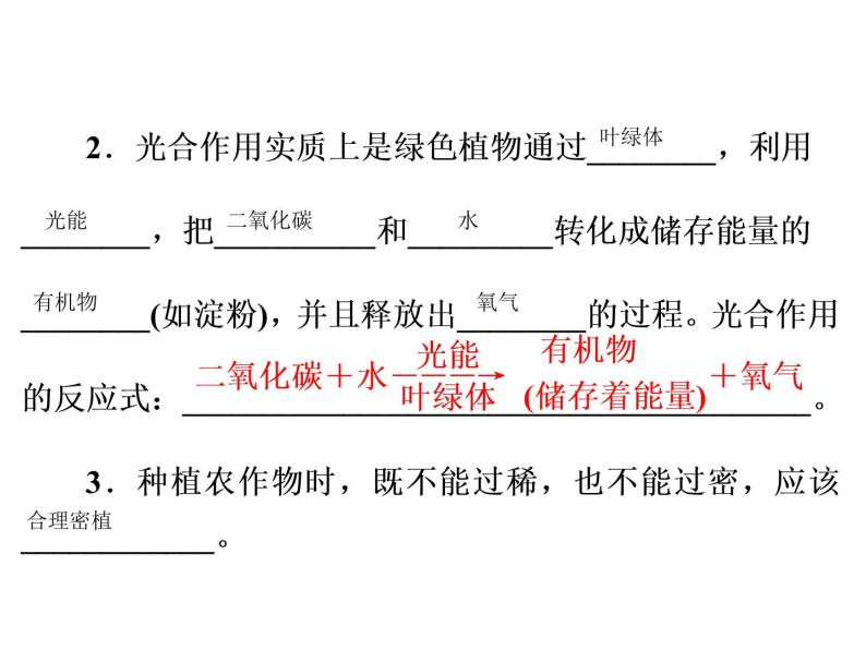人教版 新课标七年级上册第三单元 生物圈中的绿色植物第五章 绿色植物与生物圈中的碳—氧平衡第一节 光合作用吸收二氧化碳释放氧气多媒体教学