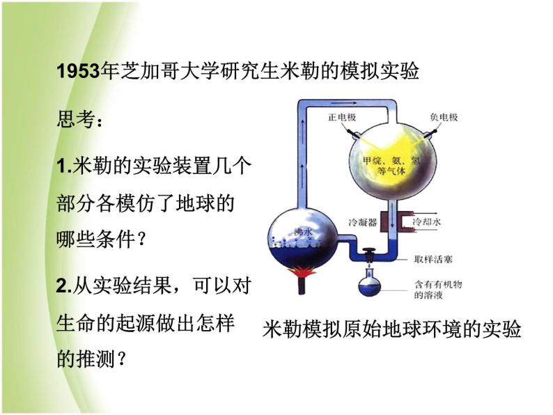 初中生物人教版 新课标八年级下册第一节 地球上生命的起源教学ppt课件 教习网课件下载