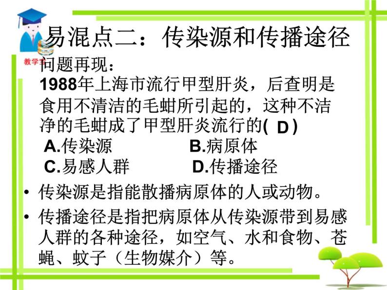 初中生物人教版 新课标八年级下册第一节 传染病及其预防课前预习课件ppt 教习网课件下载