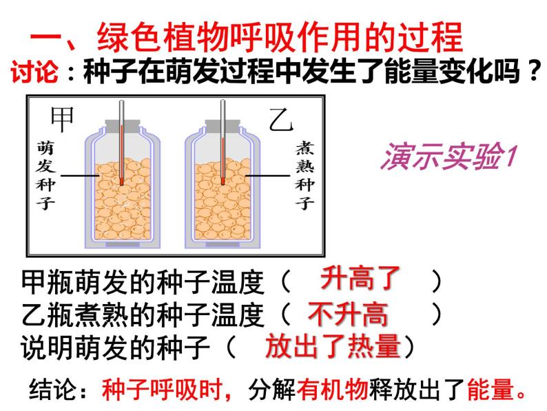 初中生物人教版 新课标七年级上册第二节 绿色植物的呼吸作用课前预习课件ppt 教习网课件下载