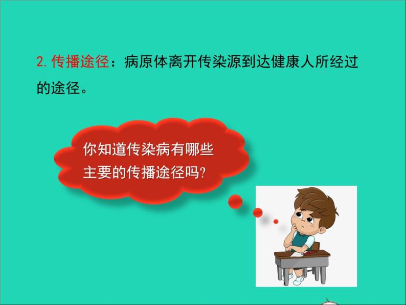 初中生物北师大版七年级下册第四单元 生物圈中的人第13章 健康地生活第2节 预防传染病教学课件ppt 教习网课件下载