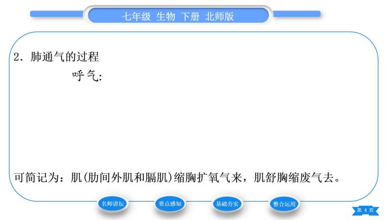 北师大版七年级下册第2节 人体细胞获得氧气的过程习题ppt课件 教习网课件下载