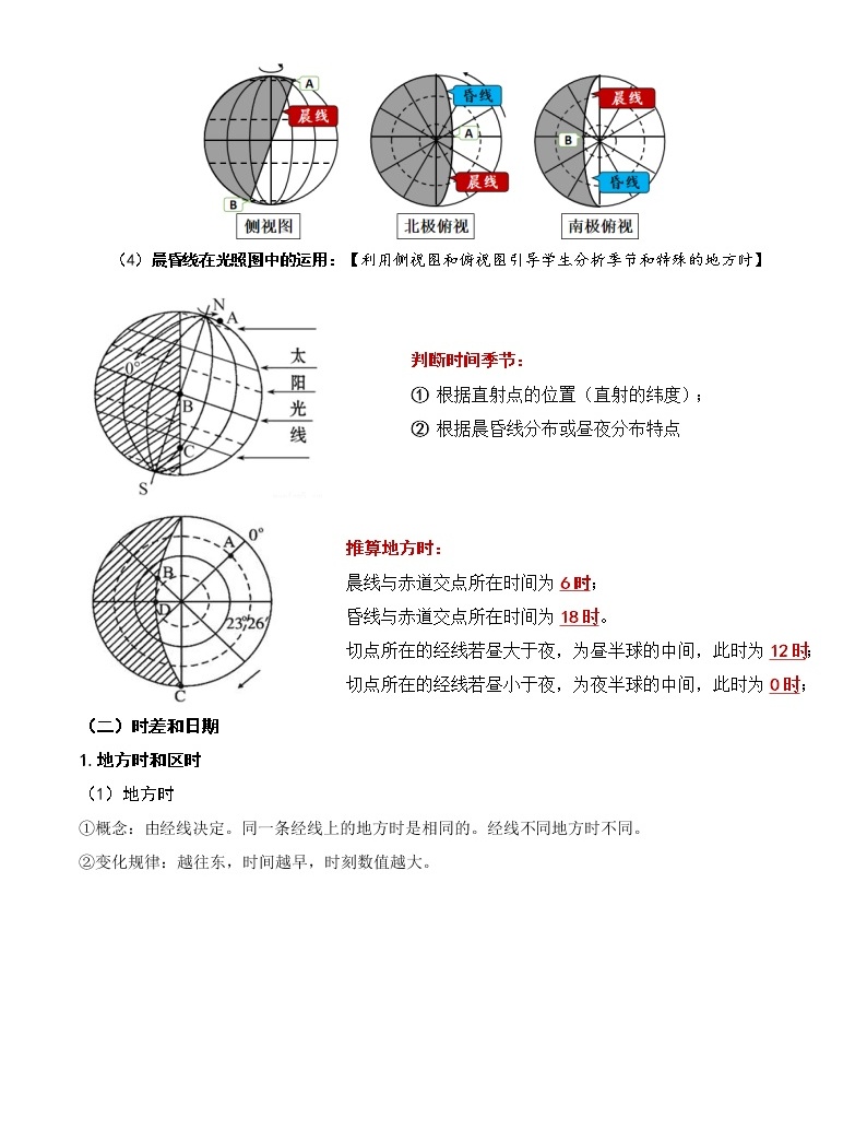 第一节 地球的自转运动及其地理意义（讲义） 2023年高考地理一轮复习讲练测（新教材新高考） 教习网试卷下载