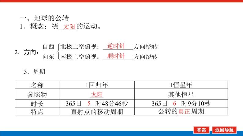 2023新教材高中地理复习课件：第5讲 地球公转的地理意义 教习网课件下载