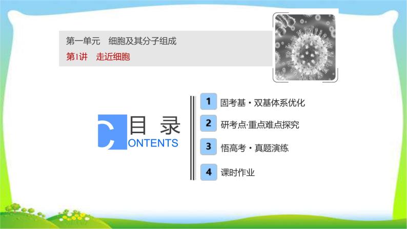 人教版高考生物总复习11走近细胞完美课件ppt 教习网课件下载