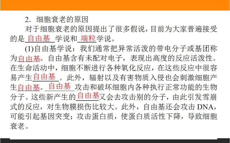 人教版 2019必修1《分子与细胞》第3节 细胞的衰老和死亡教学演示课件ppt 教习网课件下载