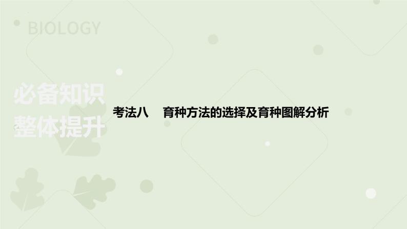 2023届高三生物一轮复习课件：变异在育种上的应用 教习网课件下载