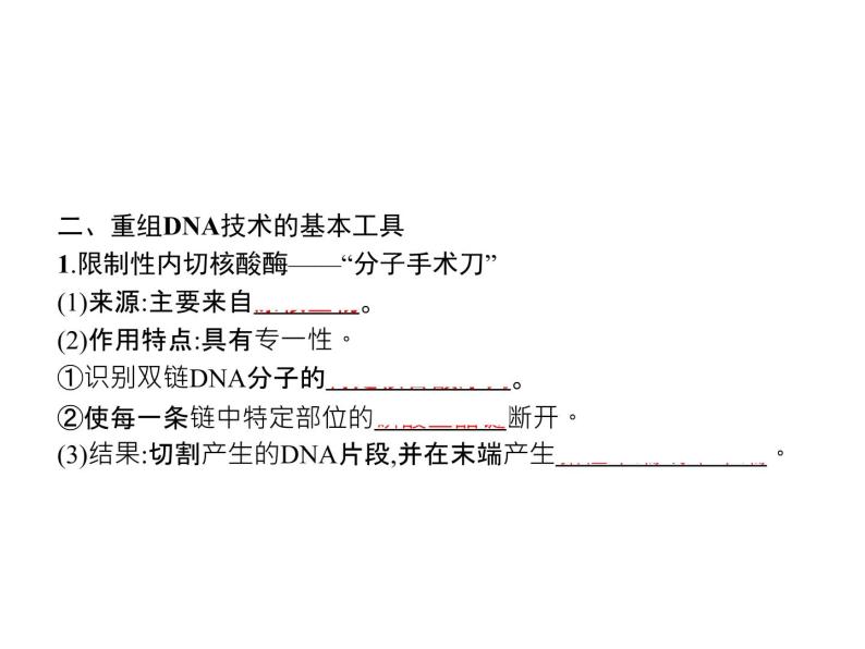 人教版 (2019)选择性必修3第1节 重组DNA技术的基本工具教案-教习网|教案下载