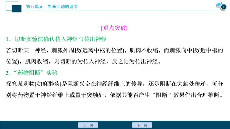 高中生物高考3 第八单元 加强提升课6 反射弧中兴奋传导特点的实验探究课件ppt 教习网课件下载