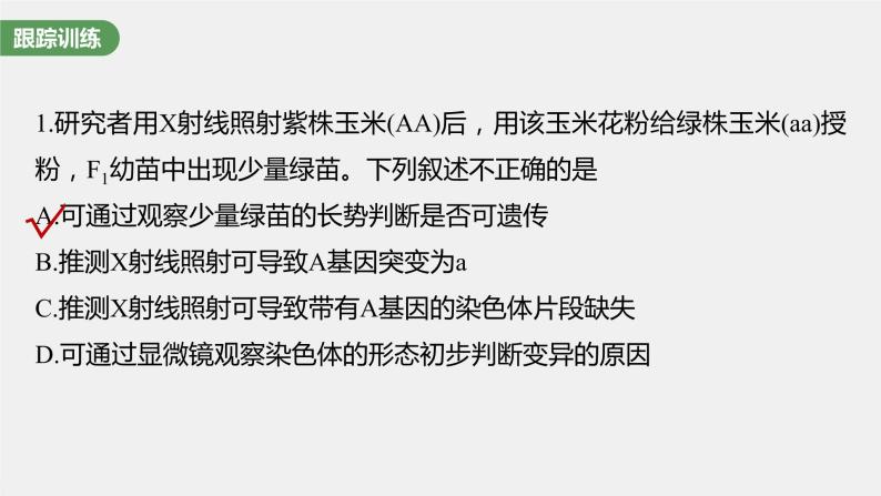新人教新高考生物一轮复习课件 第7单元 微专题六 利用 假说—演绎法”解决生物变异实验探究题 教习网课件下载