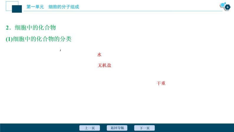 高中生物高考2 第一单元 第2讲 细胞中的元素和化合物 细胞中的无机物课件ppt 教习网课件下载