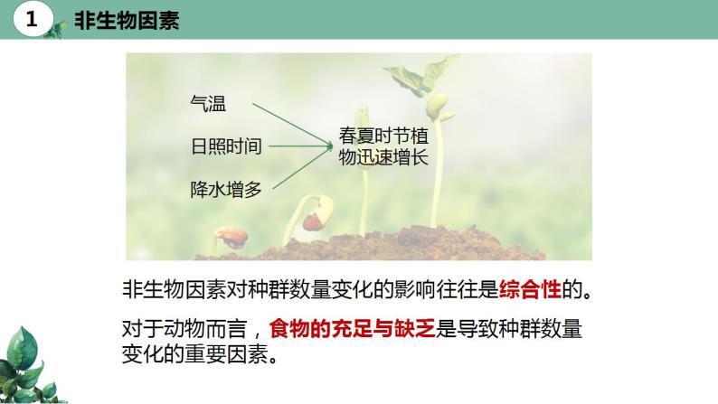 高中生物选择性必修二 1 3 影响种群数量变化的因素精品课件练习题 教习网课件下载
