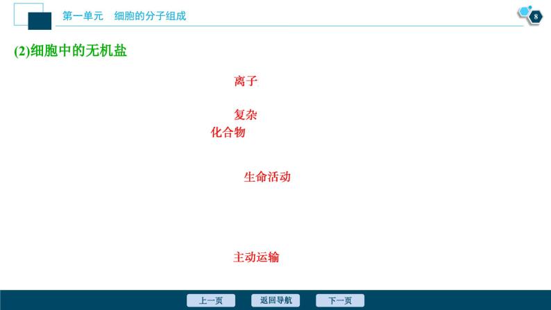 高中生物高考1 第1讲 细胞中的无机物、糖类和脂质课件ppt 教习网试卷下载