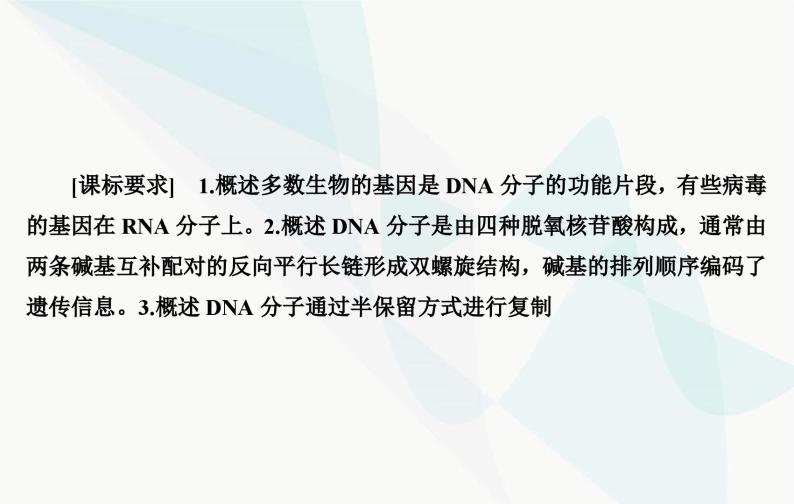 2024届人教版高考生物一轮复习dna的结构、复制与基因本质课件（单选版） 教习网课件下载