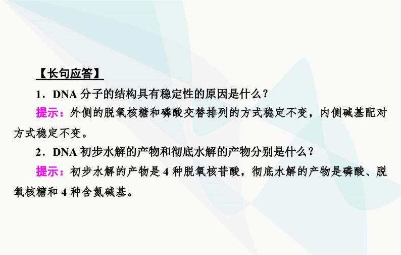 2024届人教版高考生物一轮复习dna的结构、复制与基因本质课件(单选版) 教习网课件下载