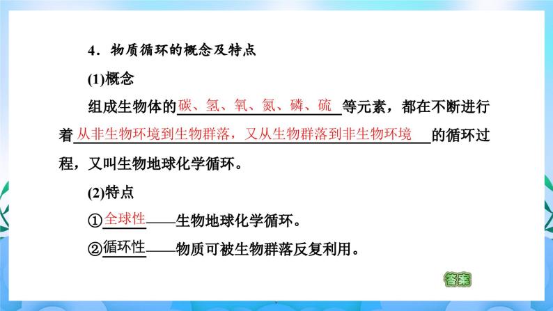高中生物人教版 2019选择性必修2第3节 生态系统的物质循环试讲课课件ppt 教习网课件下载