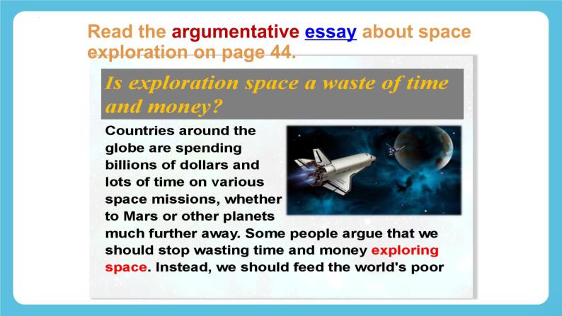 高中人教版 (2019)Unit 4 Space Exploration优质ppt课件-教习网|课件下载