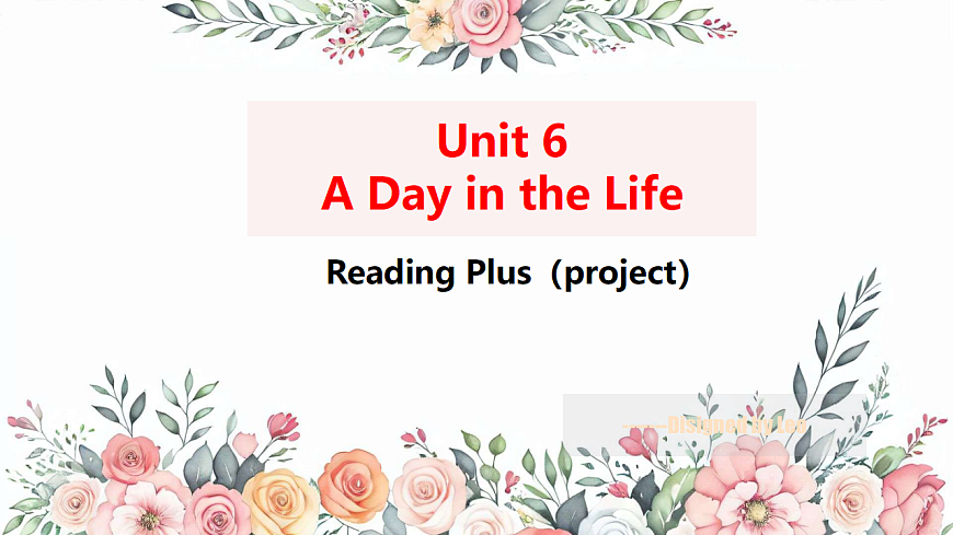 Unit 6 A Day in the Life Section B project 课件 2025-2026学年人教版七年级英语上册-课件下载-教习网
